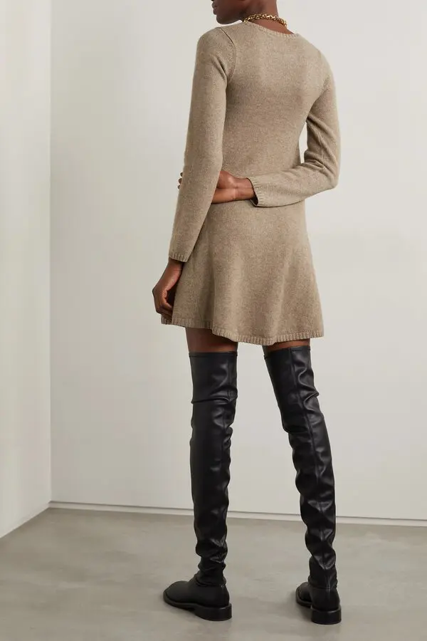 Khaite Fleurine Cashmere Mini Dress