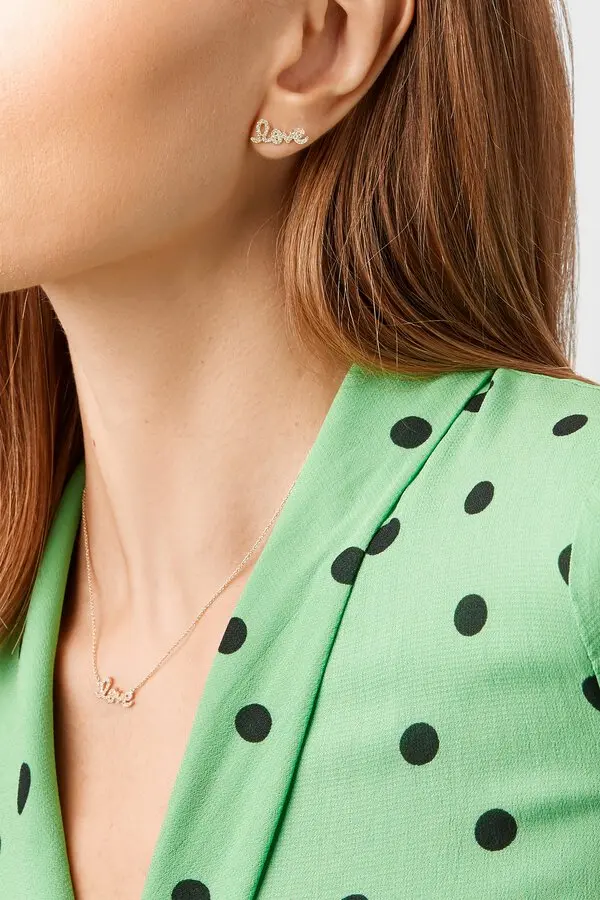 SYDNEY EVAN Love 14-karat Diamond Earring