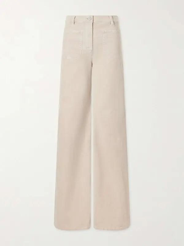 NILI LOTAN Florence Cotton-blend Corduroy Pants - Sand