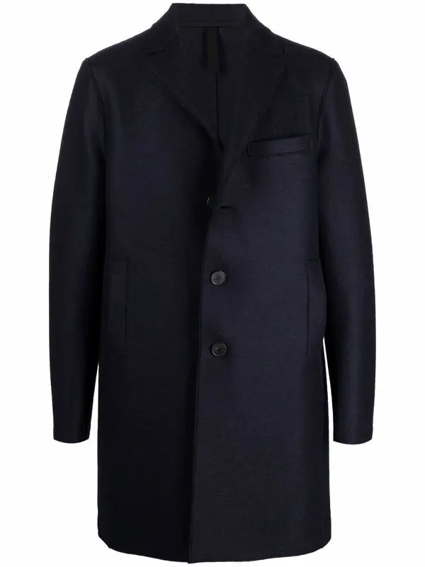 Harris Wharf London Single-breasted Wool Coat - Blue