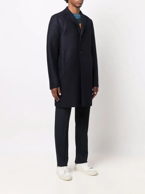 Harris Wharf London Single-breasted Wool Coat - Blue