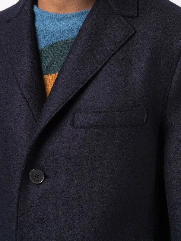 Harris Wharf London Single-breasted Wool Coat - Blue