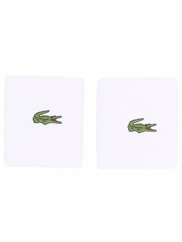 Lacoste Terrycloth Stretch Logo Sweatband - White