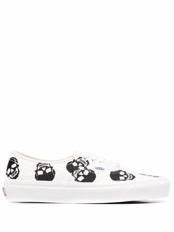 VANS Factory Authentic 44 Skull-print Sneakers - Neutrals