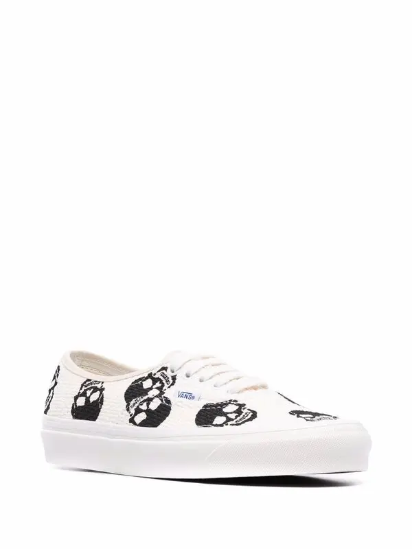 VANS Factory Authentic 44 Skull-print Sneakers - Neutrals