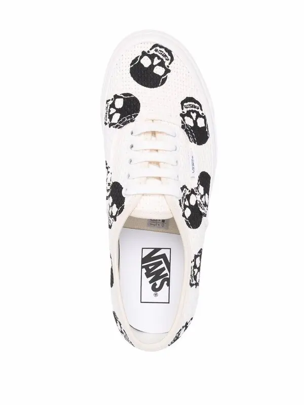 VANS Factory Authentic 44 Skull-print Sneakers - Neutrals