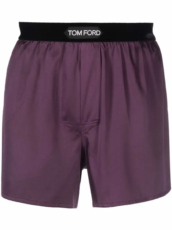 TOM FORD Logo Waistband Boxer Shorts - Purple