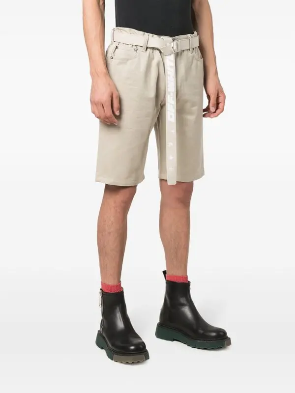 Off-White Belted Bermuda Shorts