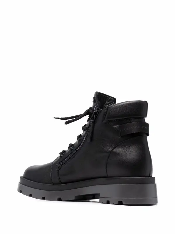 GIUSEPPE ZANOTTI Logo-patch Lace-up Boots