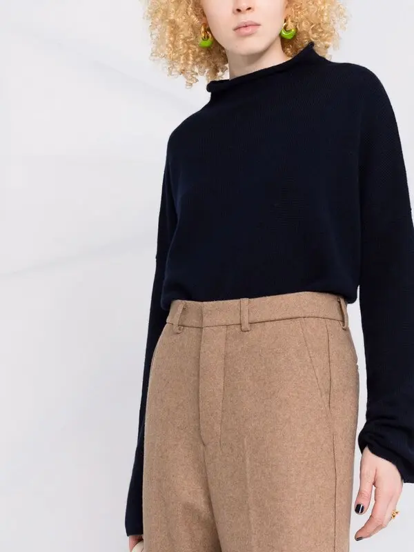 LISA YANG Cashmere Mock Neck Jumper - Blue