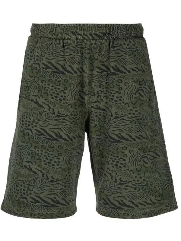 Kenzo Animal Print Shorts - Green