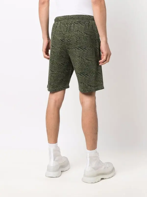 Kenzo Animal Print Shorts - Green