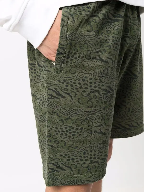 Kenzo Animal Print Shorts - Green