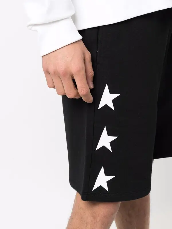 GOLDEN GOOSE Star-print Shorts - Black
