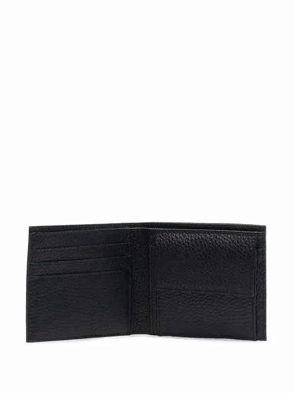 Emporio Armani Bi-fold Leather Wallet - Black