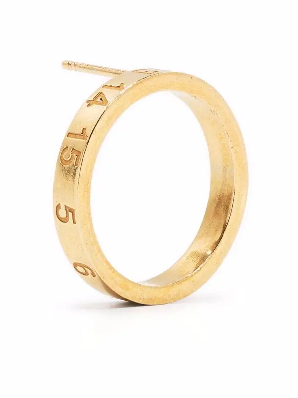 MAISON MARGIELA Engraved Numbers Single Earring - Gold
