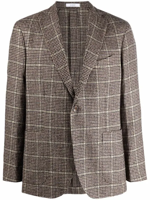 Boglioli Single Breasted Checked Blazer