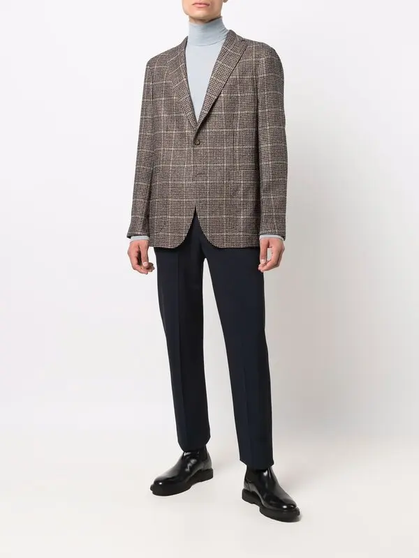 Boglioli Single Breasted Checked Blazer
