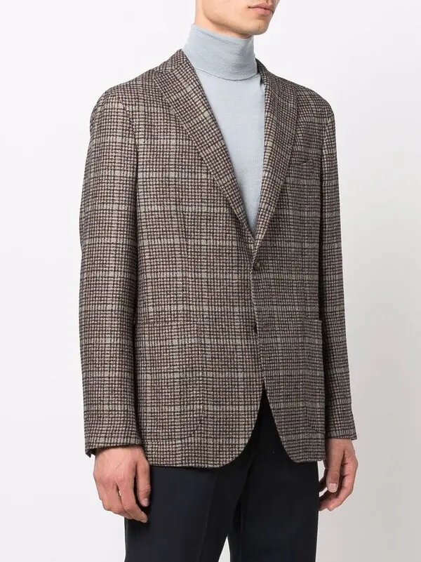 Boglioli Single Breasted Checked Blazer