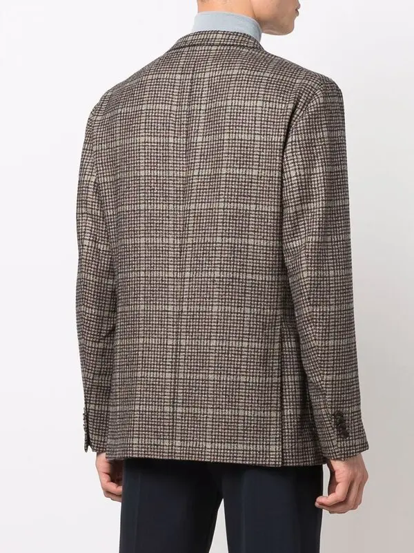 Boglioli Single Breasted Checked Blazer