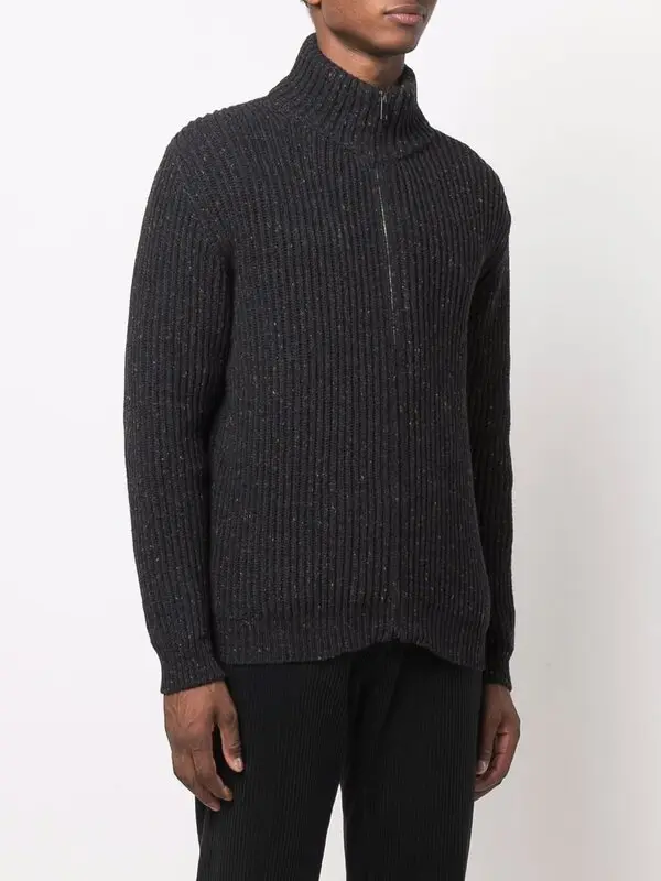 Massimo Alba Ribbed-knit Zipped Jumper