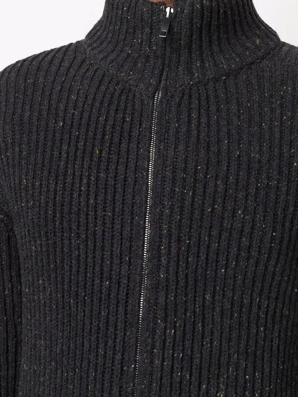 Massimo Alba Ribbed-knit Zipped Jumper