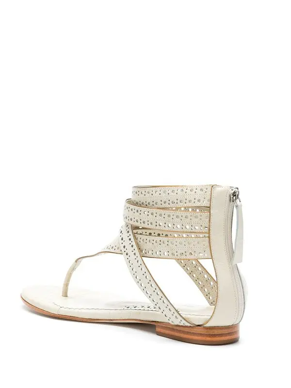 STUDIO CHOFAKIAN Lis Leather Flat Sandals