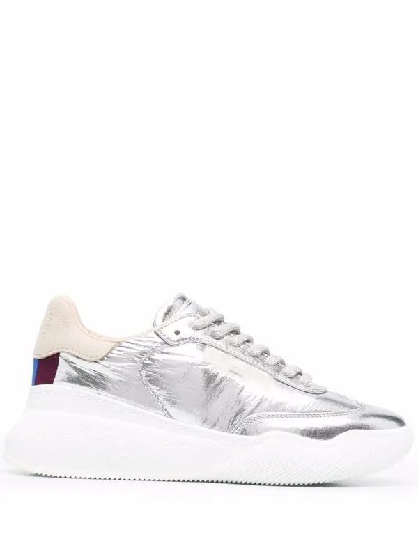 Stella McCartney Loop Metallic Sneakers - Silver