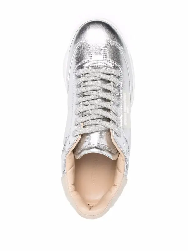 Stella McCartney Loop Metallic Sneakers - Silver