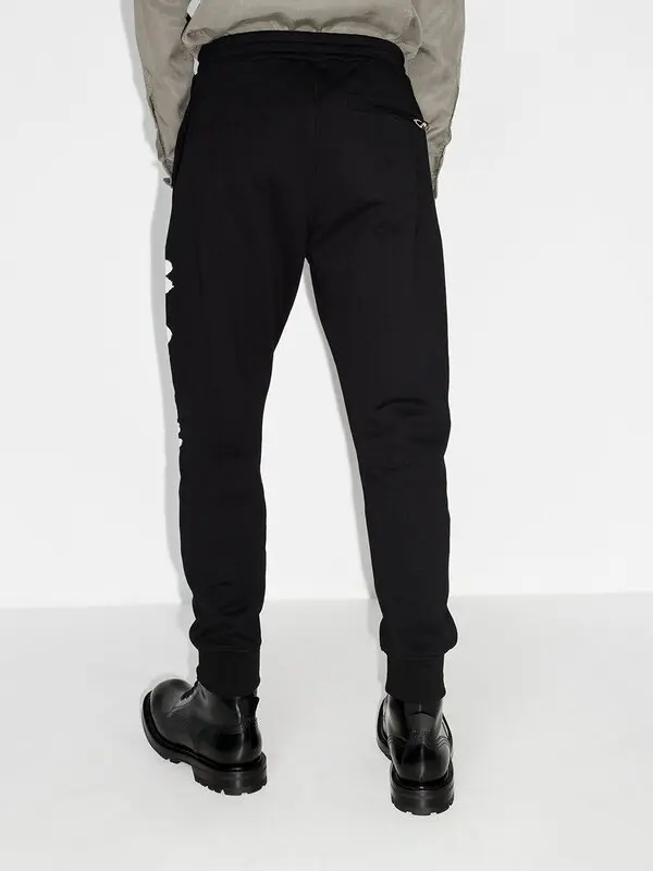 Alexander McQueen Logo Graffiti Print Track Pants - Black
