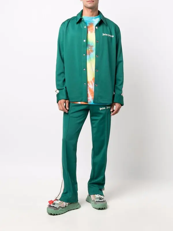Palm Angels Logo-print Track Pants - Green