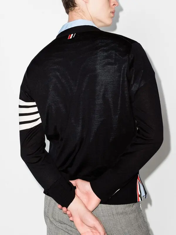 Thom Browne Classic V-neck Cardigan With Signature Striping