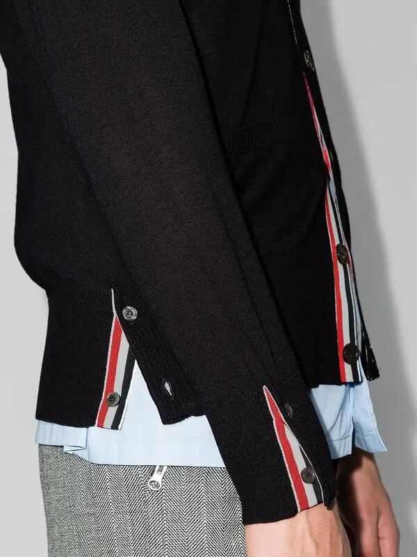 Thom Browne Classic V-neck Cardigan With Signature Striping