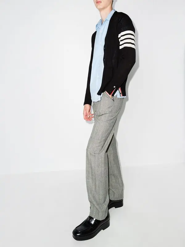 Thom Browne Classic V-neck Cardigan With Signature Striping
