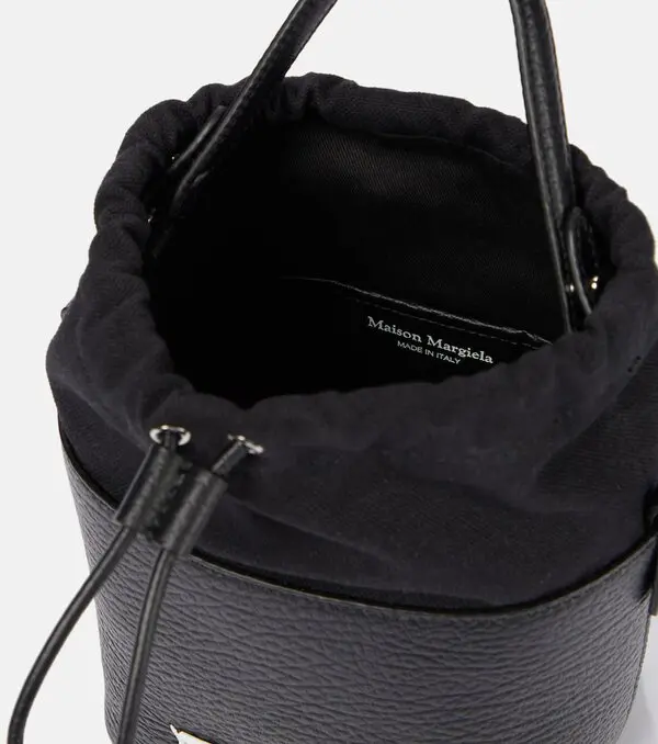MAISON MARGIELA 5ac Leather Bucket Bag - Black