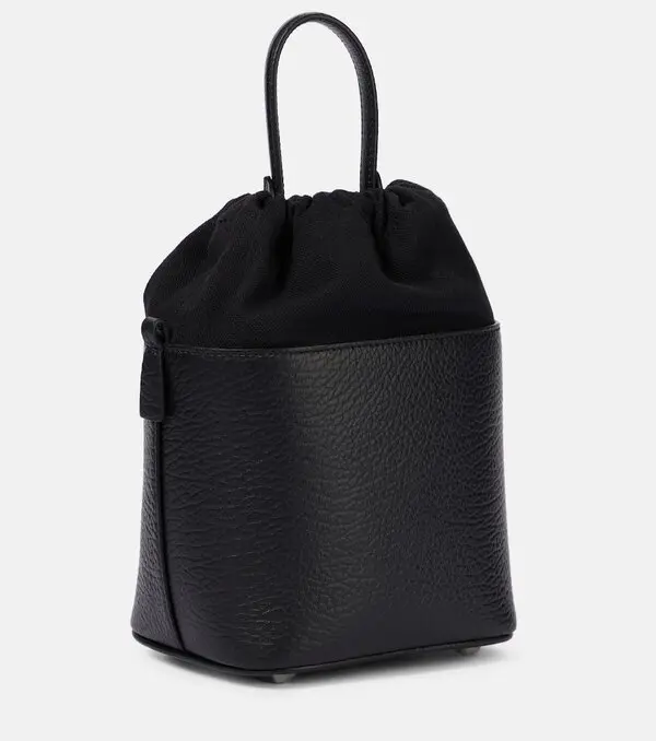 MAISON MARGIELA 5ac Leather Bucket Bag - Black