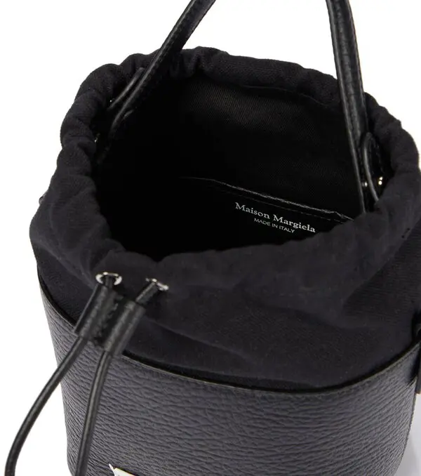 MAISON MARGIELA 5ac Leather Bucket Bag - Black
