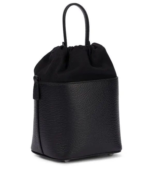 MAISON MARGIELA 5ac Leather Bucket Bag - Black
