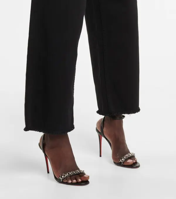 CHRISTIAN LOUBOUTIN Loubigirl Chain 100 Leather Sandals