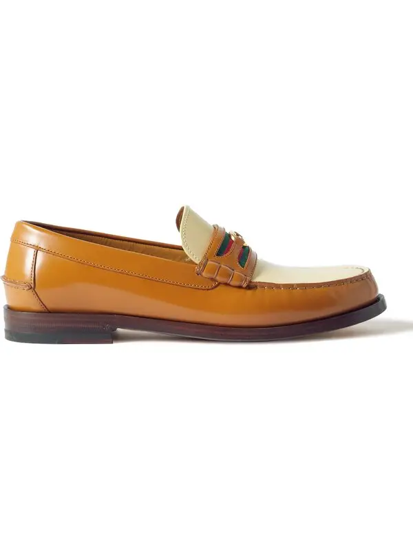 Gucci Loafers - Two-Tone (Tan/Brown) Gucci Jordaan Loafer- NEVER WORN! Authenticated.... | Depop main image 4