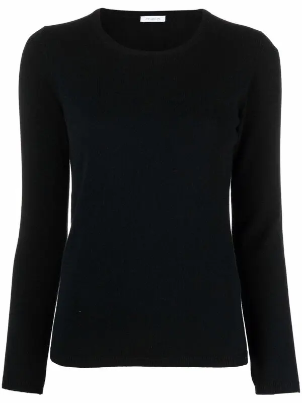 Malo Cashmere Long-sleeved Jumper - Black