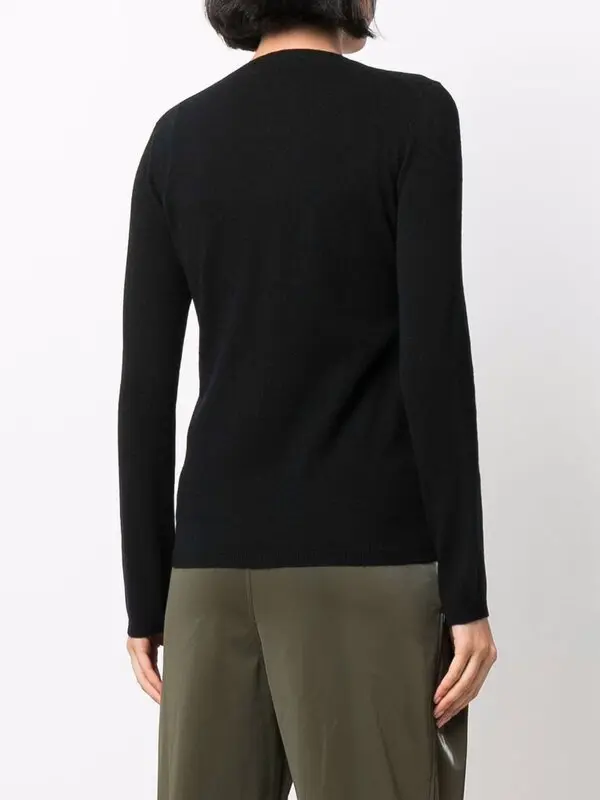 Malo Cashmere Long-sleeved Jumper - Black