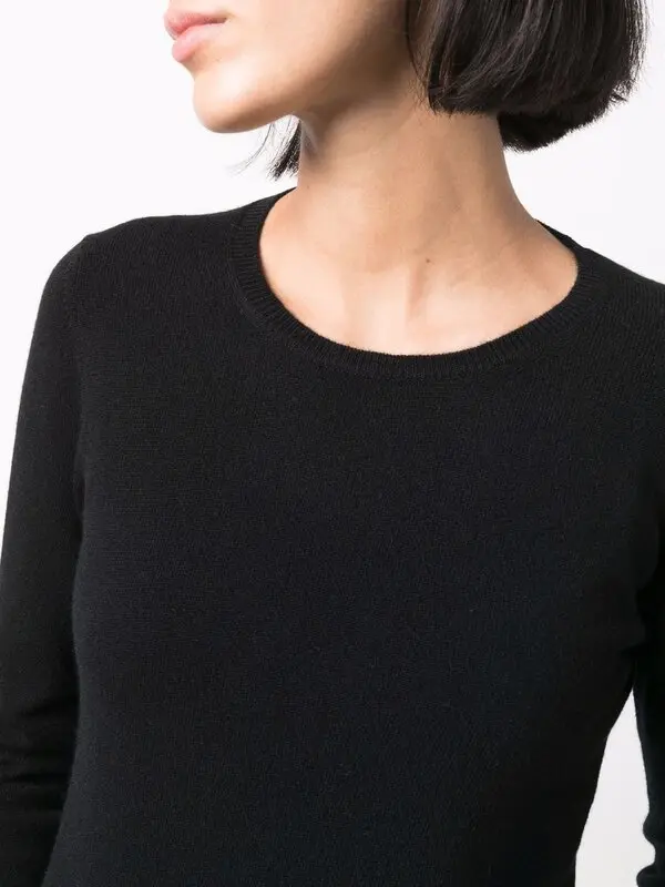 Malo Cashmere Long-sleeved Jumper - Black