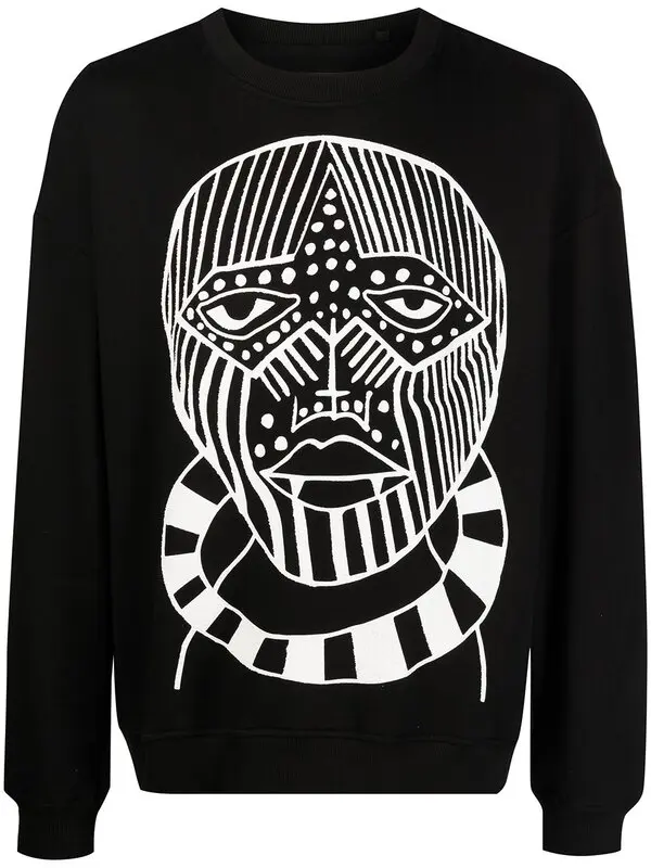 HACULLA. Face Print Sweatshirt - Black