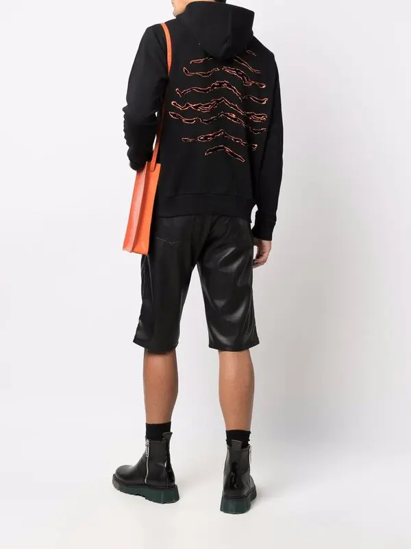 COUNTY OF MILAN Cotton Cross Motif Hoodie