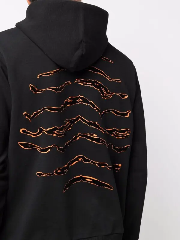 COUNTY OF MILAN Cotton Cross Motif Hoodie