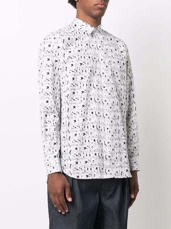Comme Des Garçons Kaws-print Shirt