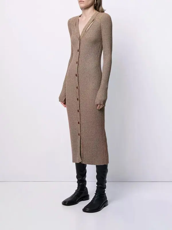 Proenza Schouler White Label Geometric Pattern Knitted Dress