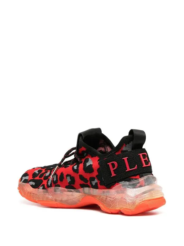 Philipp Plein Animal Print Knit Sneakers