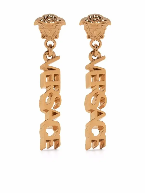 Versace La Medusa Drop Earrings - Gold